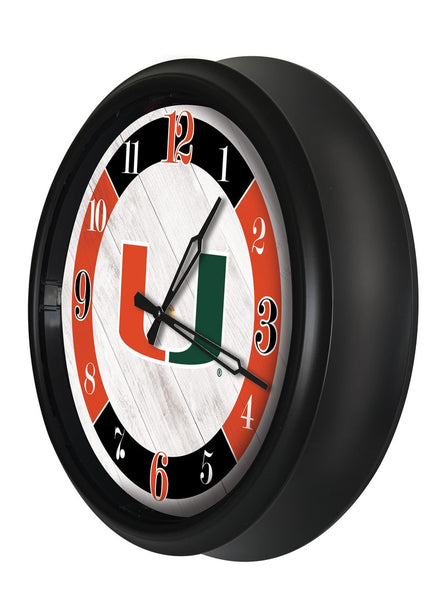 University of Miami | The U Hurricanes LED Clock | Outdoor Clock ...